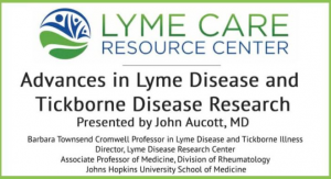 Watch Aucott's update on latest Lyme disease research
